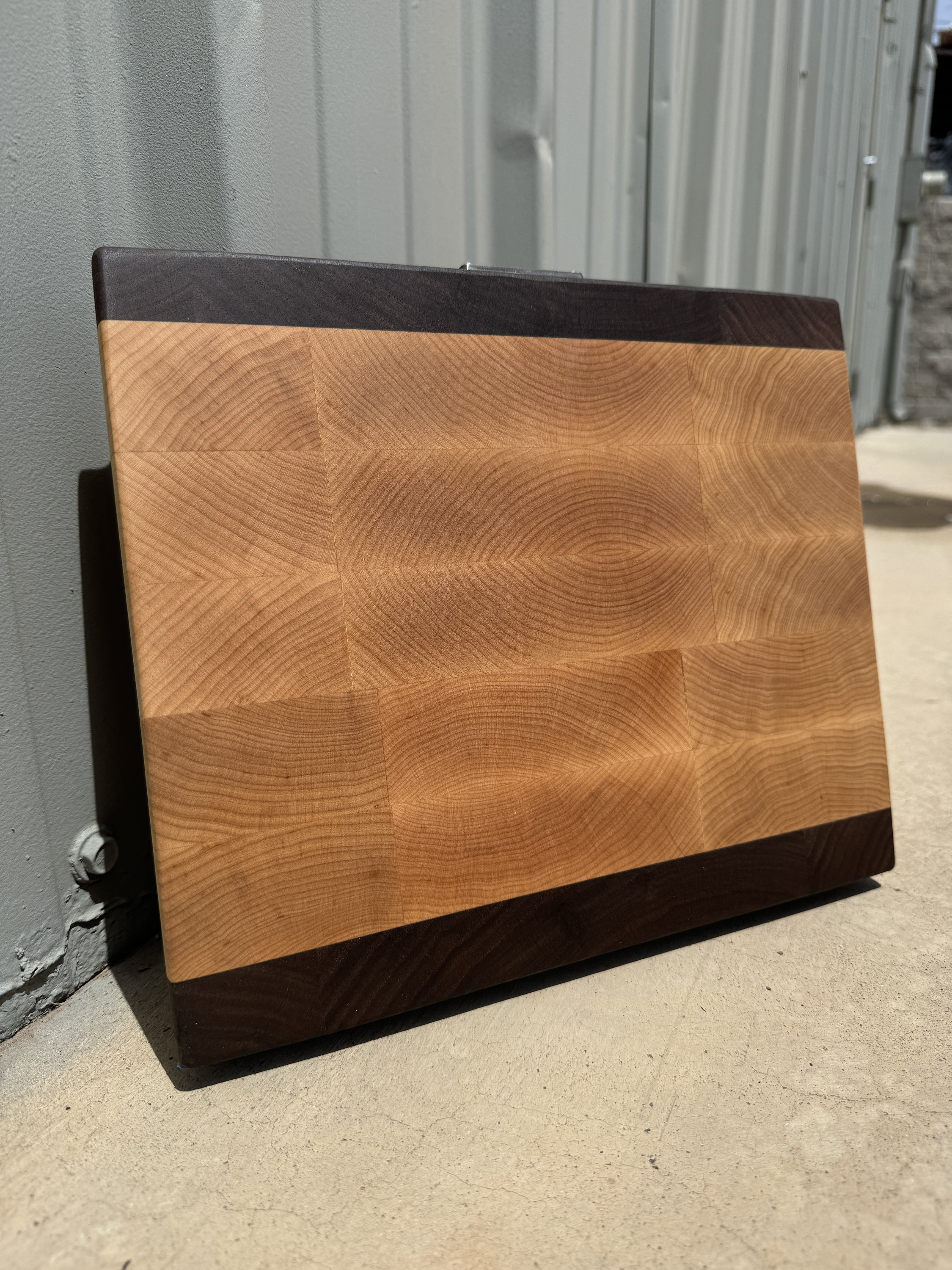 10"x12" Maple With Walnut End Grain Cutting Board With Beveled Edges - Etsy