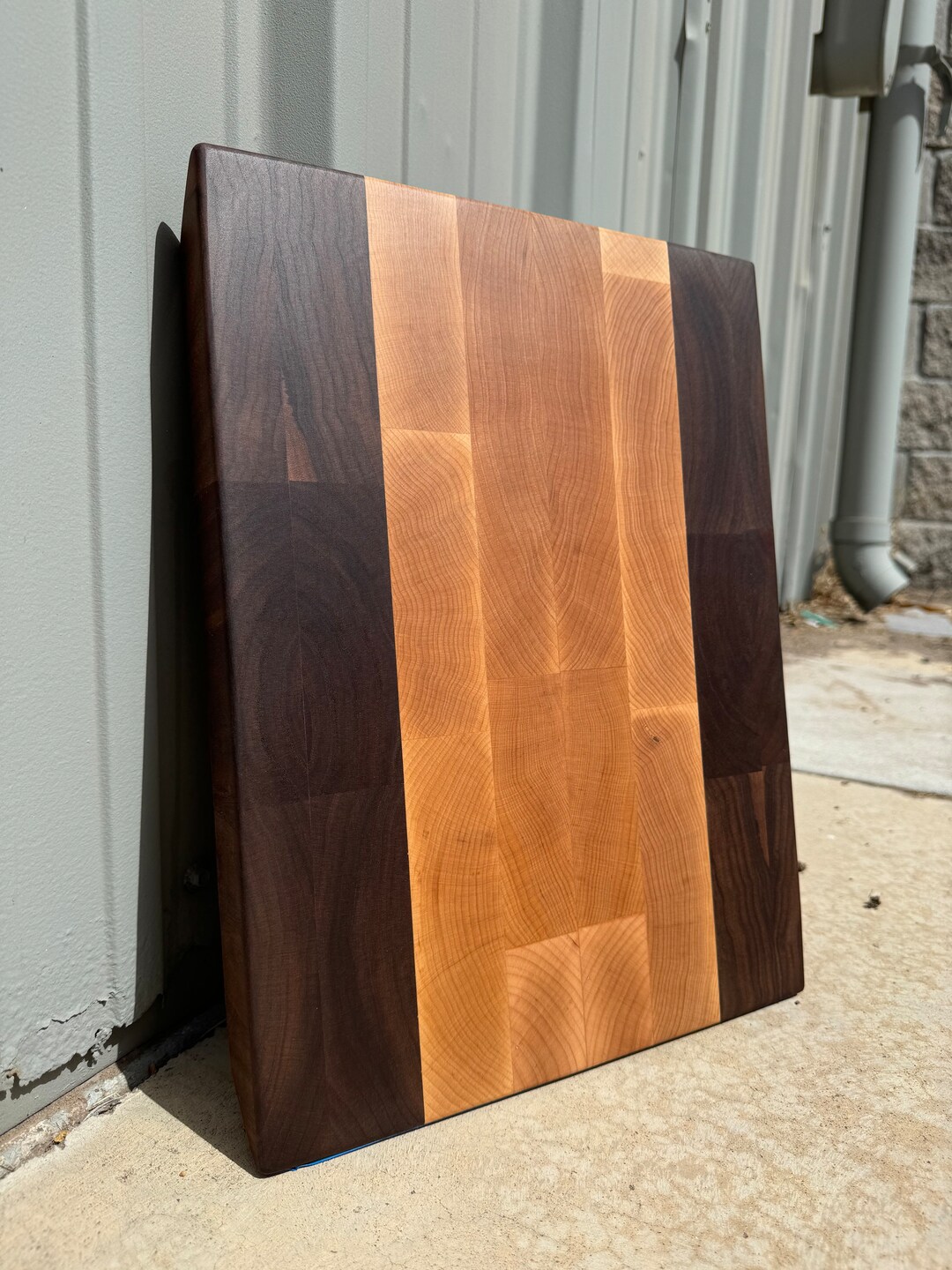 12"x16" Maple and Walnut End Grain Cutting Board With Beveled Edges - Etsy