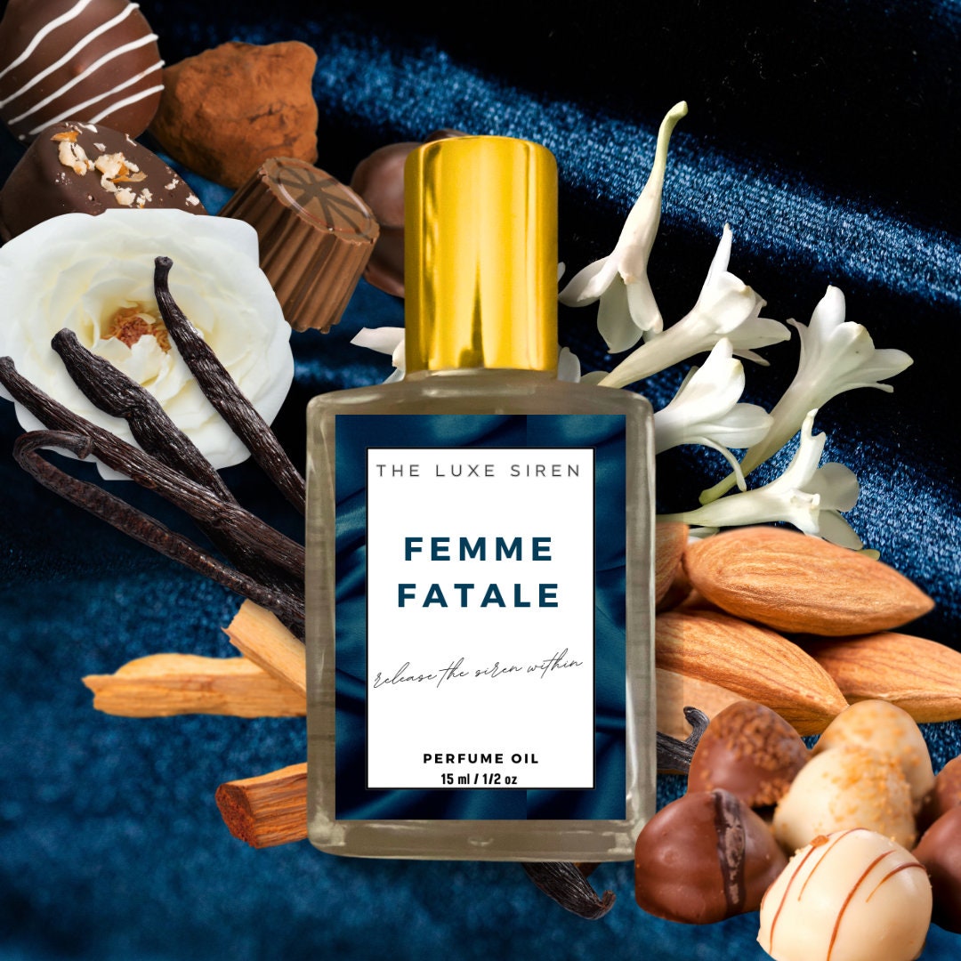 Femme Fatale Perfume Oil - Tuberose, Almond, Tonka Bean, Cocoa - Dark ...