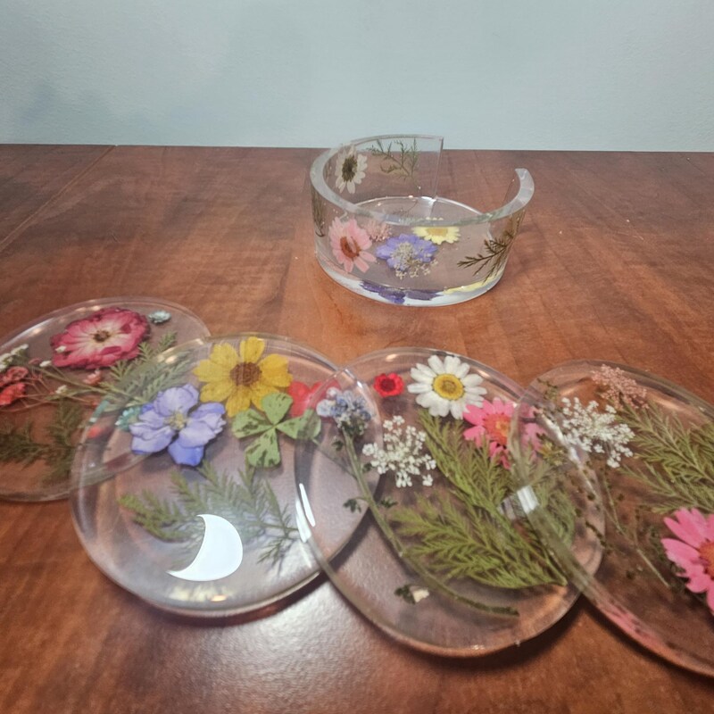 Flower Resin Coasters - Etsy