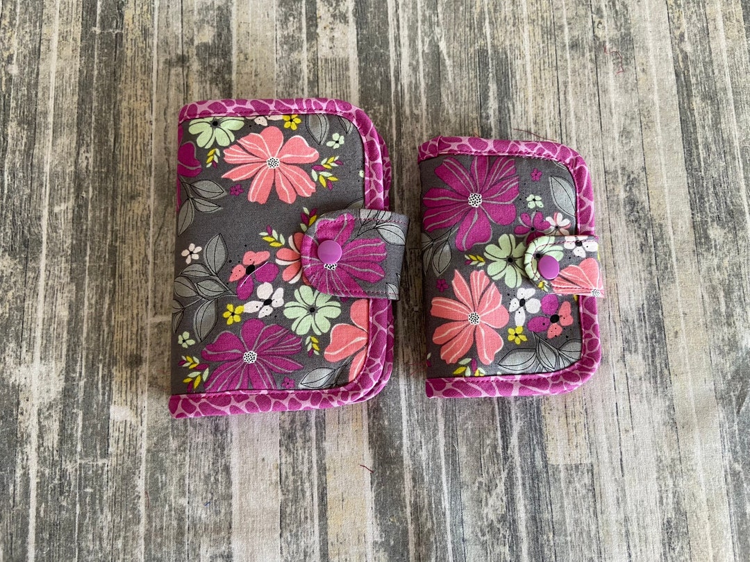 Needlebook Needle Pin Holder Sewing Case Sewing Kit Pink and Gray ...