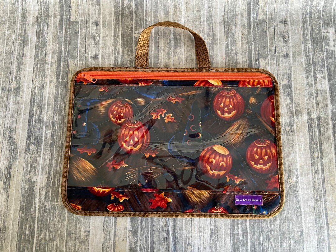 Large Vinyl Window Project Bag With Handle for Your Cross Stitch, Embroidery, Stitching Fits Q ...