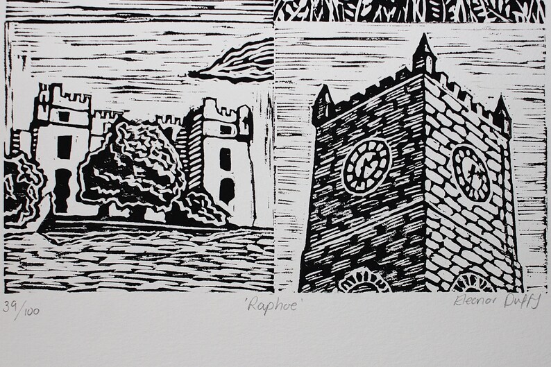 Raphoe Limited Collection Lino Prints - Etsy