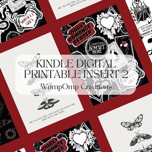 Kindle Insert for Clear Case Digital Print: Dark Romance Kindle Decor ...