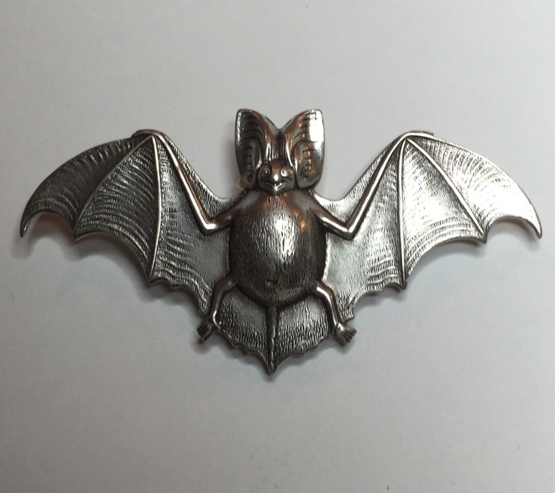 Silver Gothic Bat Lapel Pin - Etsy