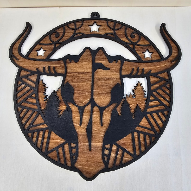 Southwestern Steer Wall Sign - Etsy