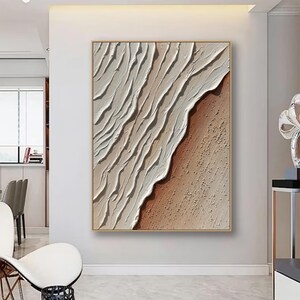 Large 3D Textured Wall Art Ocean Waves Painting on Canvas Ocean ...