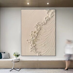 3D Textured Wall Art Ocean Waves Painting on Canvas Ocean Abstract ...