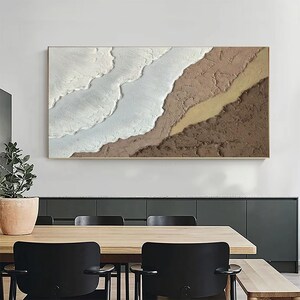 3D Textured Wall Art Ocean Waves Painting on Canvas Ocean Abstract ...