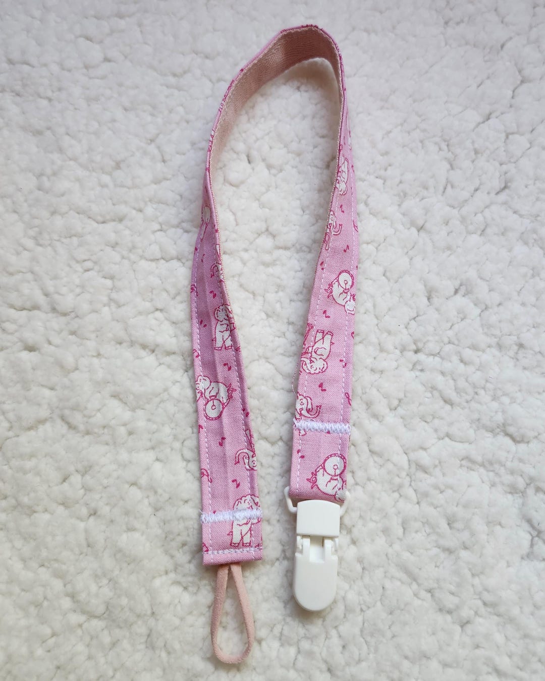 Adult Age Regression Elastic Pacifier Clip - Elephant Circus - Etsy