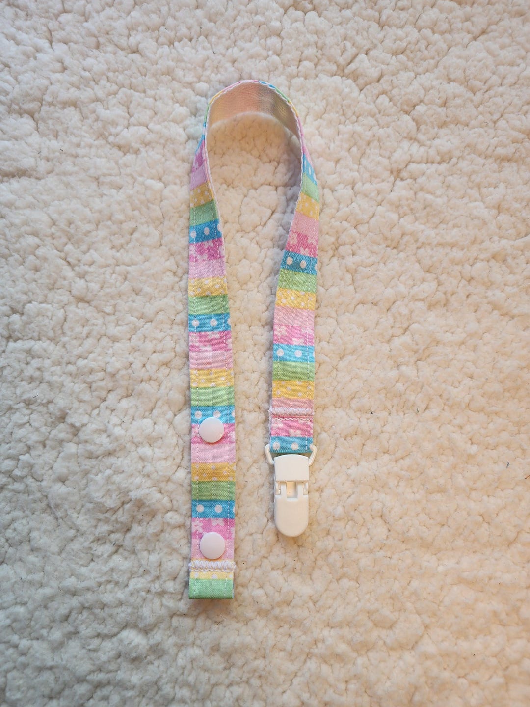 Adult Age Regression Pacifier Clip - Pastel Stripes - Etsy