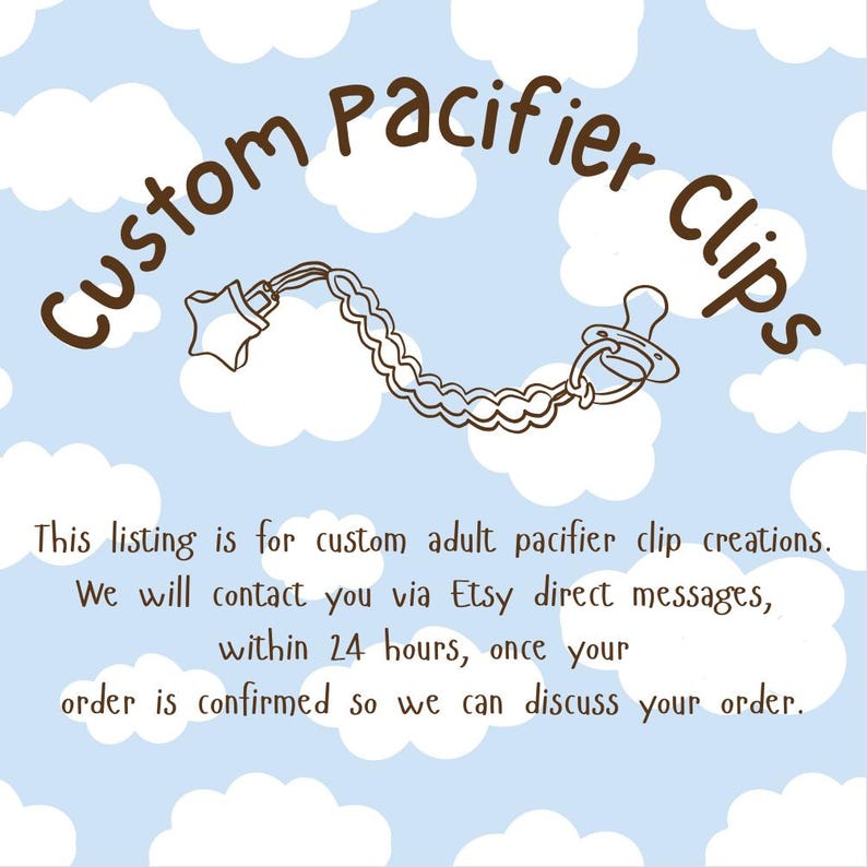 Age Regression/adult Baby Pacifier Clip - Customs Pre-order - Etsy