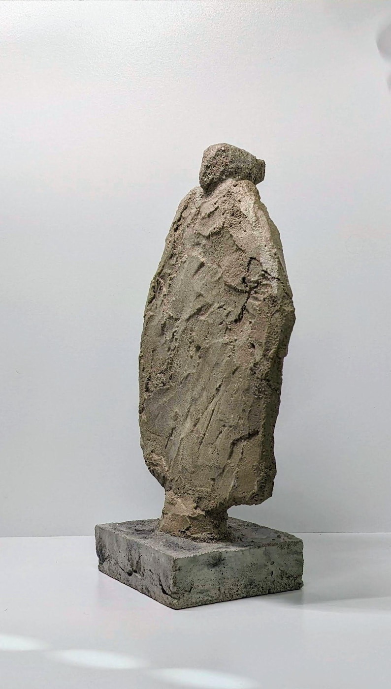 Minimalist Handcrafted Concrete Female Sculpture Modern Figurative ...