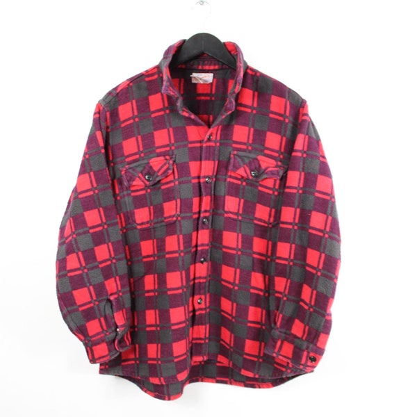 Vintage Champion Plaid Shirt 1970s Button-up Flannel Dinner Jacket ...