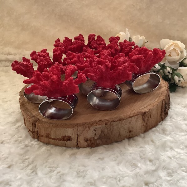 Coral Napkin Ring - Etsy