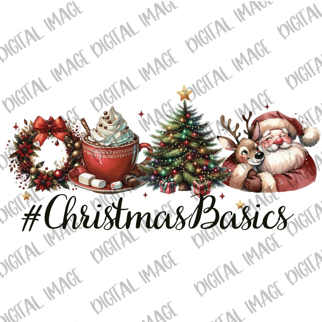 Christmas Basics, Santa, Wreath, Reindeer, Christmas Tree, PNG Image ...