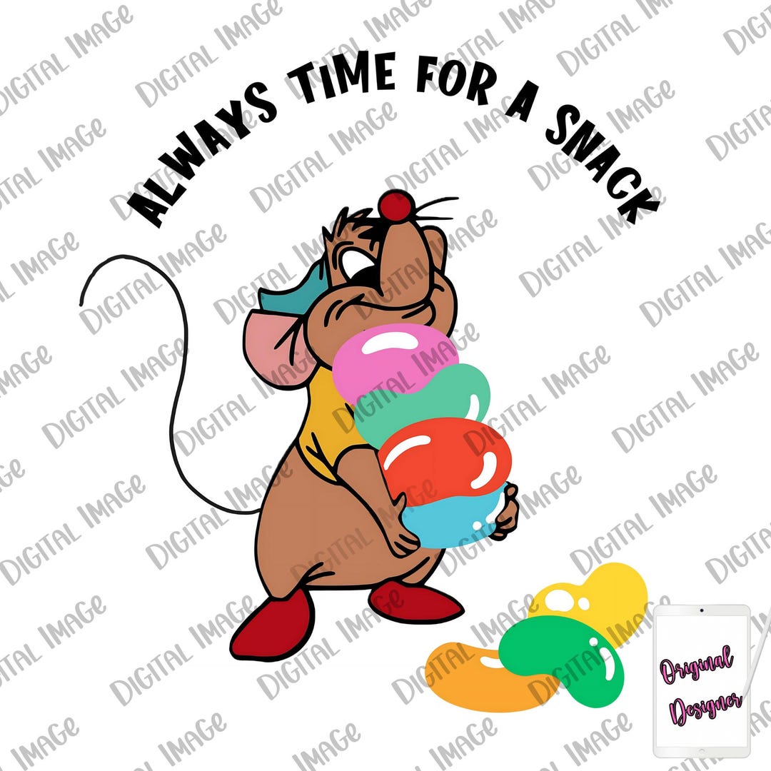 Gus Gus Easter, Always Time for A Snack, Jelly Bean, PNG Image, DTF ...