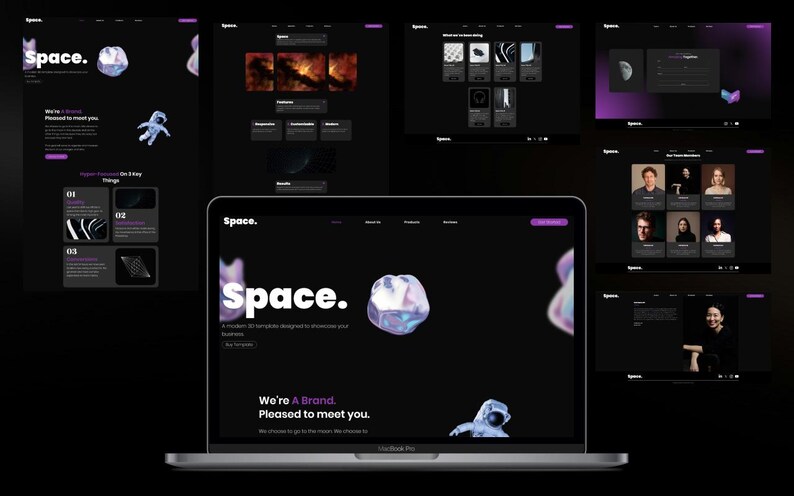 Space Theme Wix Studio Template: Modern Website Design (immediate ...