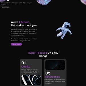 Space Theme Wix Studio Template: Modern Website Design (immediate ...