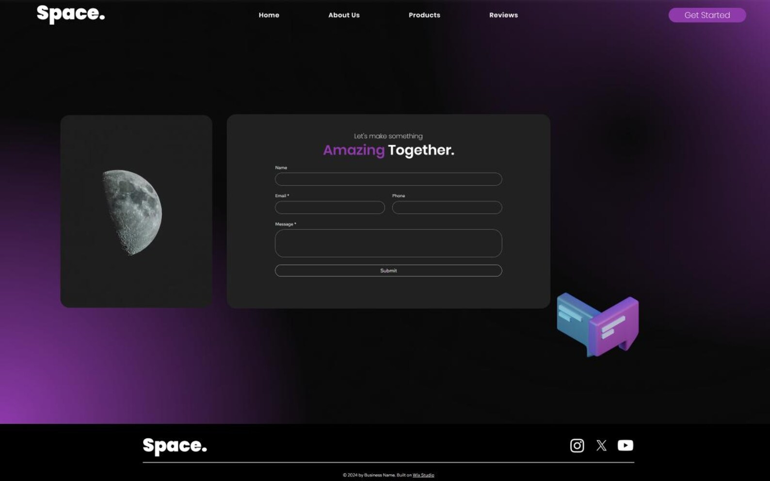 Space Theme Wix Studio Template: Modern Website Design (immediate ...