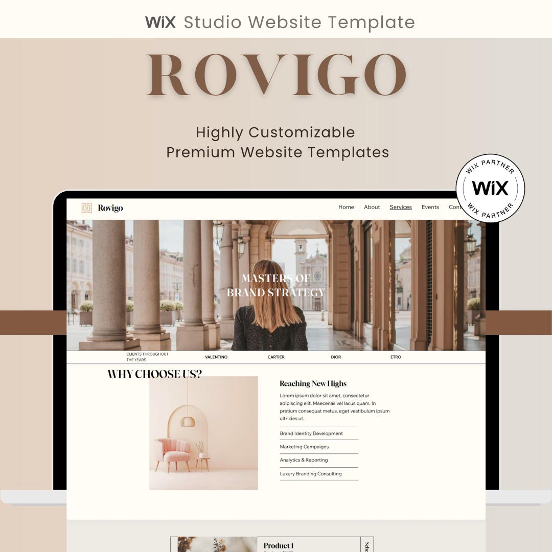 Wix Studio Website Template, Modern Wix Website Theme, Minimalistic ...