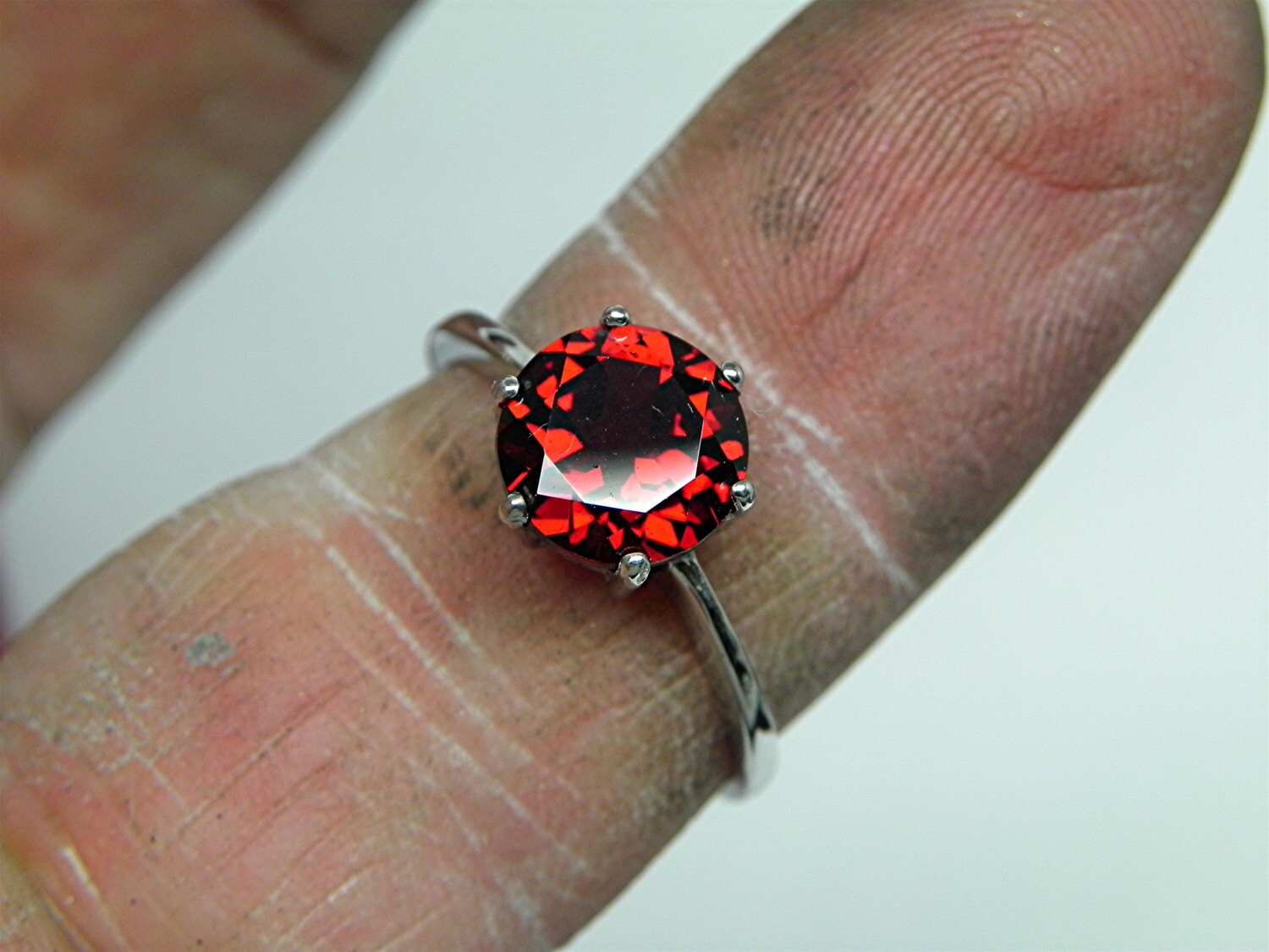 AAAA Red Pyrope Garnet Round Natural Untreated 8mm 2.10 Carats | Etsy