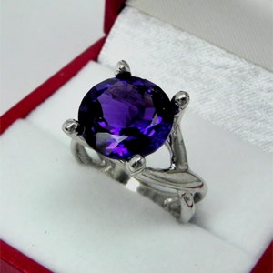 AAAA Amethyst 11x11mm 4.50 Carats 14K Rose Gold Gold - ELKE- Ring MMM ...