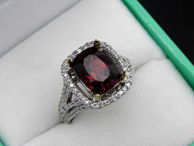 AAA Red Brown Dravite Tourmaline Cushion Cut 9x7mm 2.40 Carats 14K ...