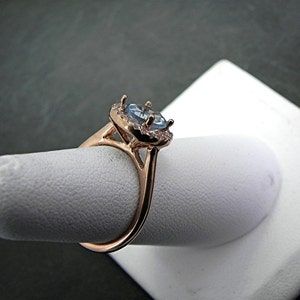 AAA Gahnite Blue Green Spinel 6.85mm 1.43 Carats 14K Rose Gold Diamond ...