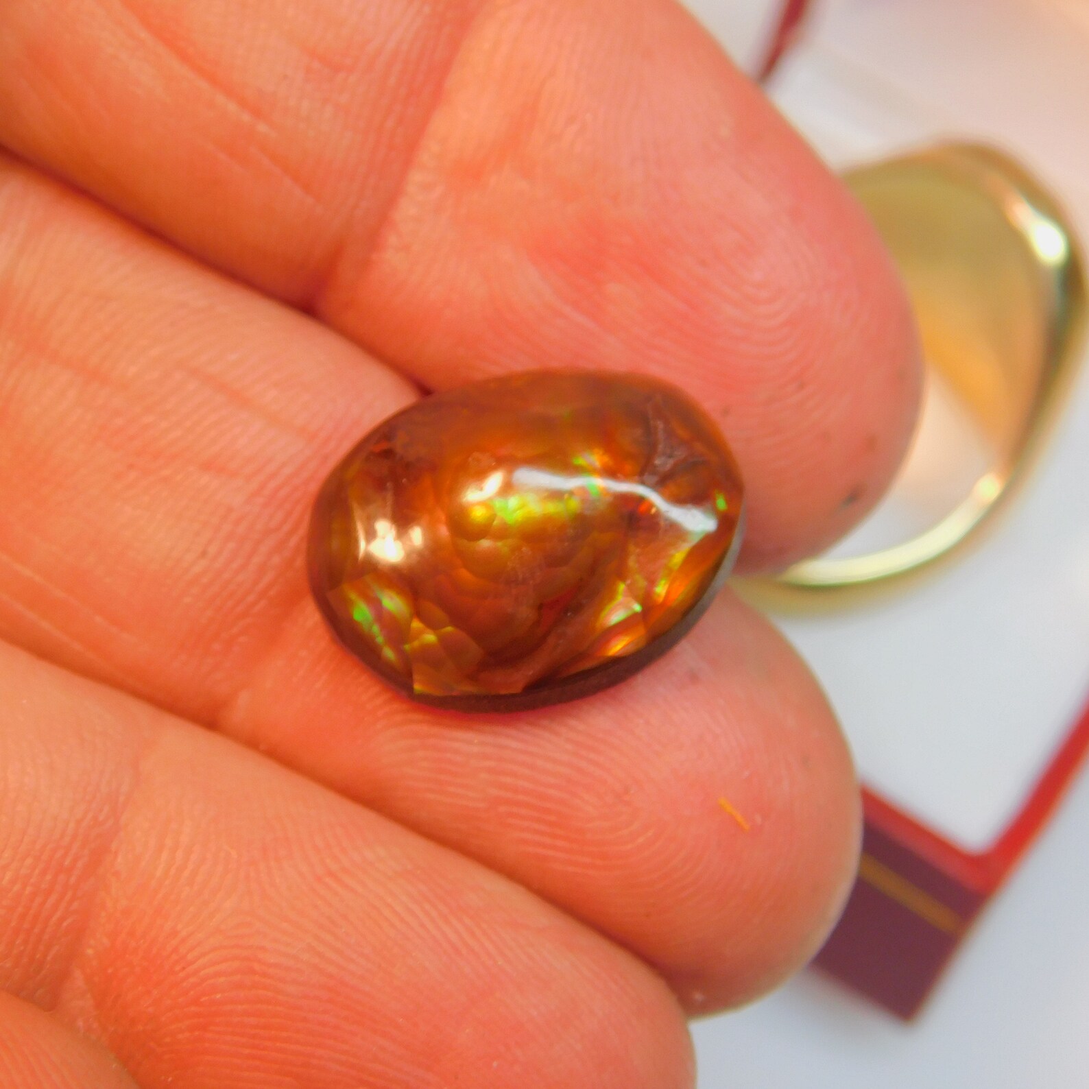 AAAA Imperial Fire Agate From Mexico 18x14mm 10.72 Carats in - Etsy