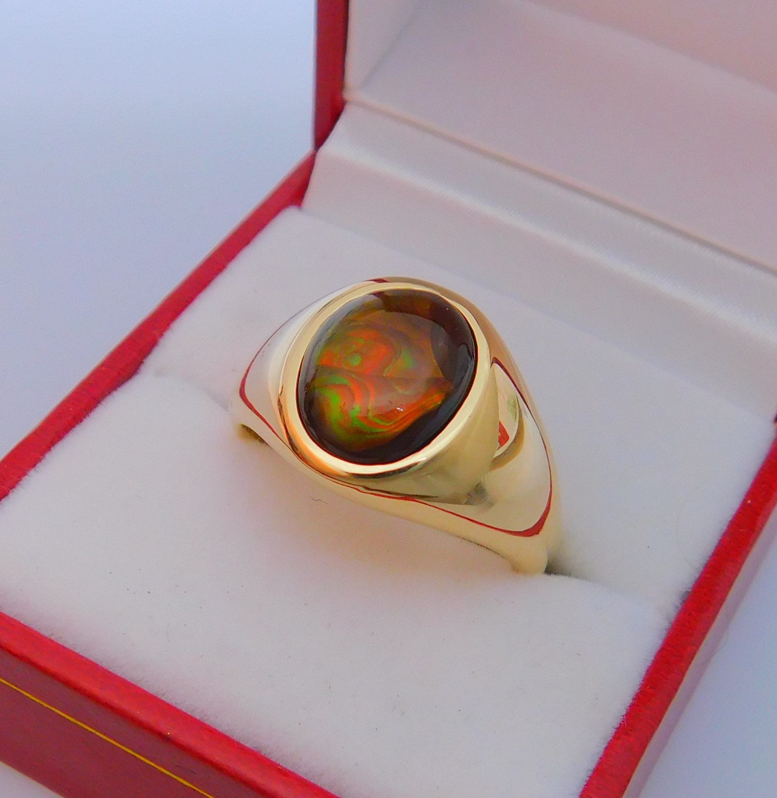 AAAA Imperial Fire Agate From Mexico 12x9mm 3.32 Carats in | Etsy