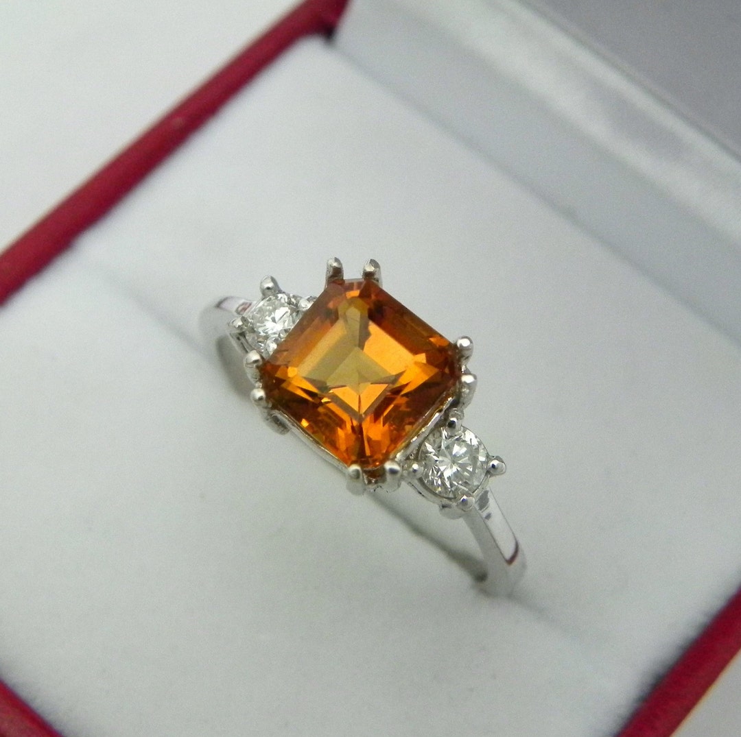 AAA Dravite Tourmaline Step Cut 7x7mm 1.90 Carats 14K White Gold ...