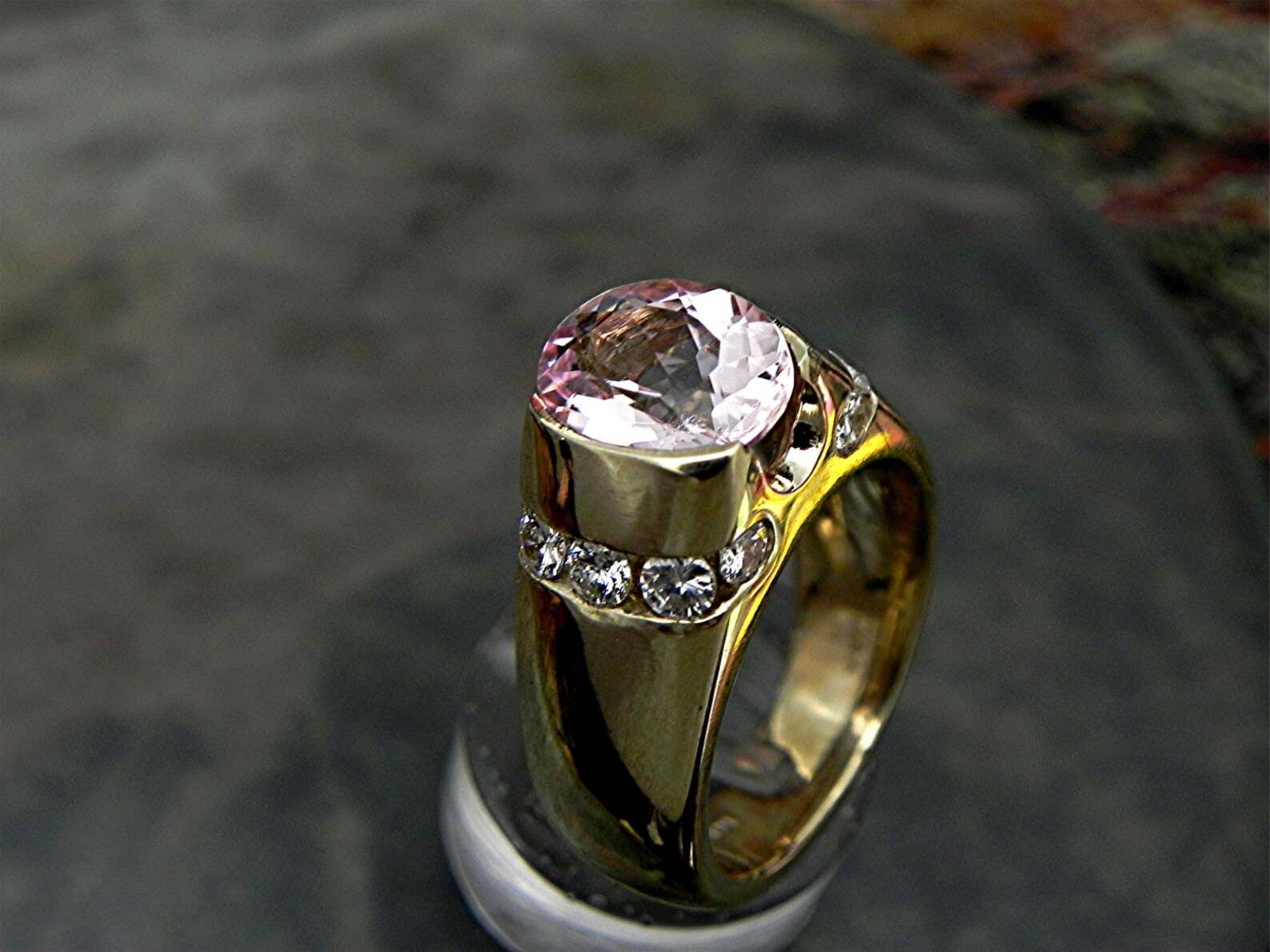 AAAA Peach Pink Morganite 10x8mm 2.45 Carats 14K Yellow Gold - Etsy