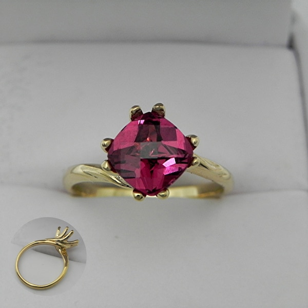 Pink Garnet Ring - Etsy