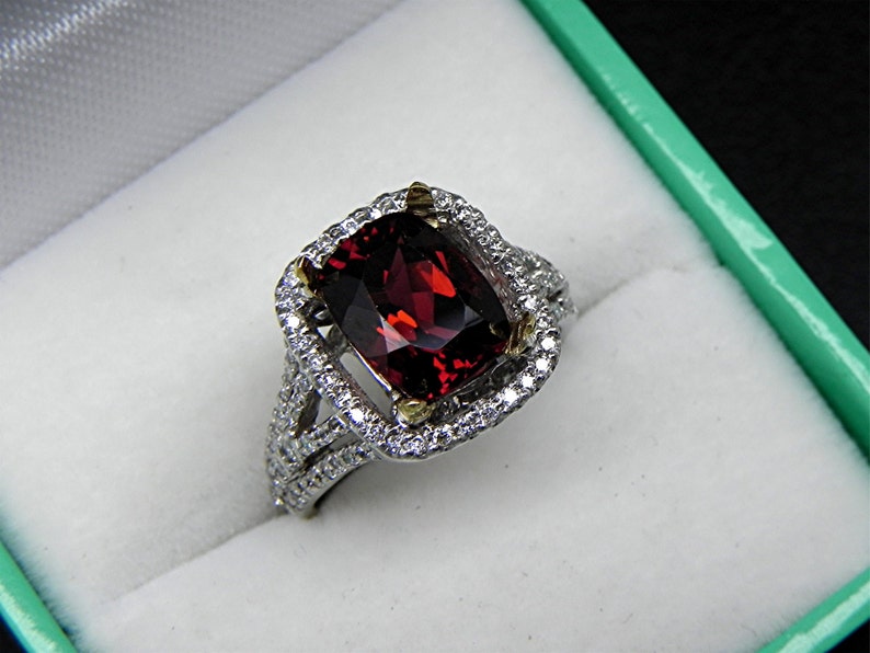 AAA Red Brown Dravite Tourmaline Cushion Cut 9x7mm 2.40 Carats 14K ...