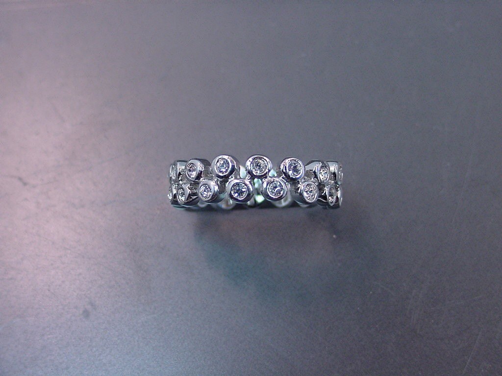 Double Bubble Diamond Eternity or Anniversary Ring With .60 - Etsy