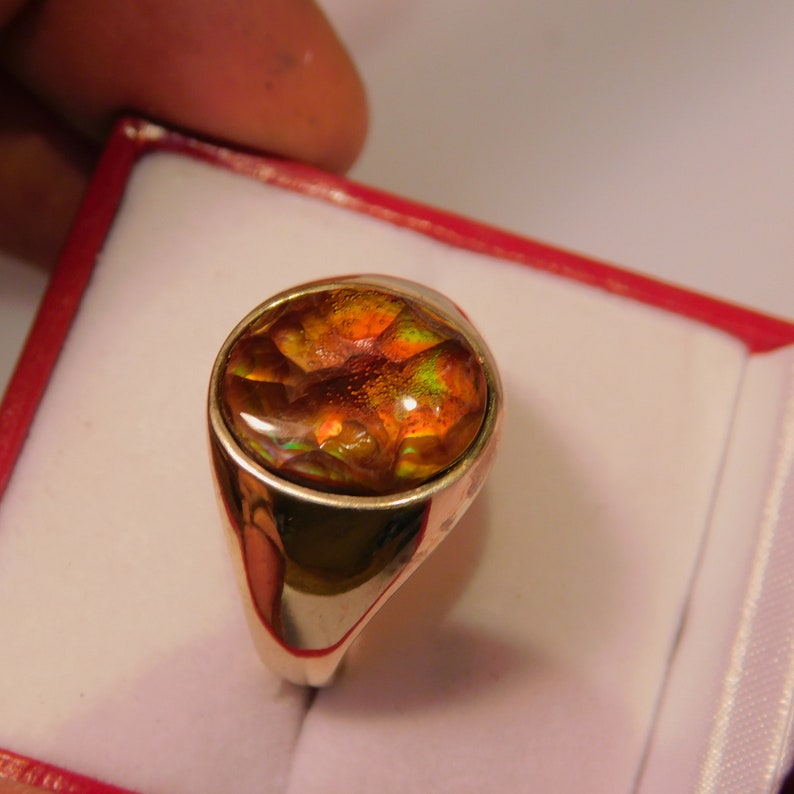 AAAA Imperial Fire Agate From Mexico 15x12mm 4.33 Carats in | Etsy