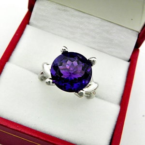 AAAA Amethyst 11x11mm 4.50 Carats 14K Rose Gold Gold - ELKE- Ring MMM ...