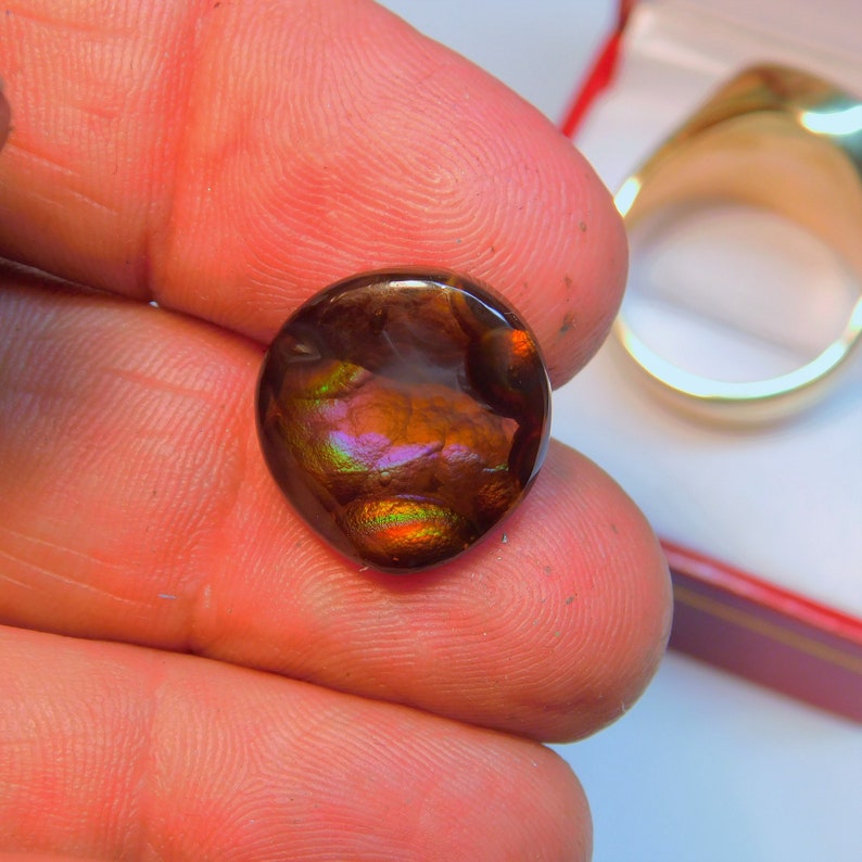 AAAA Imperial Fire Agate From Mexico 16x17mm 10.62 Carats in - Etsy
