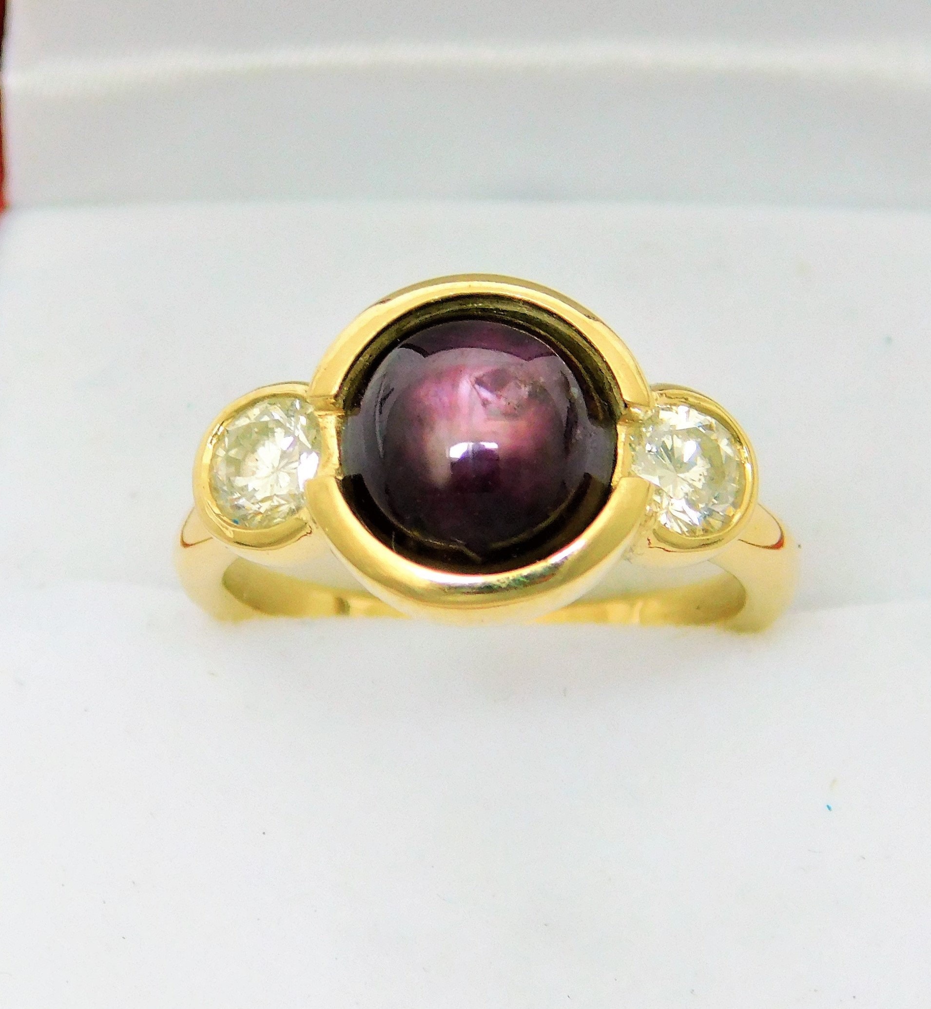 Mens Star Ruby Ring Gold - Etsy
