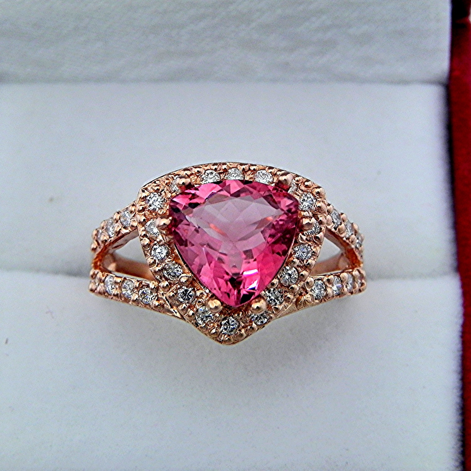 AAAA Pink Color-change Tourmaline Trillion 9x9mm 1.84 Carats | Etsy