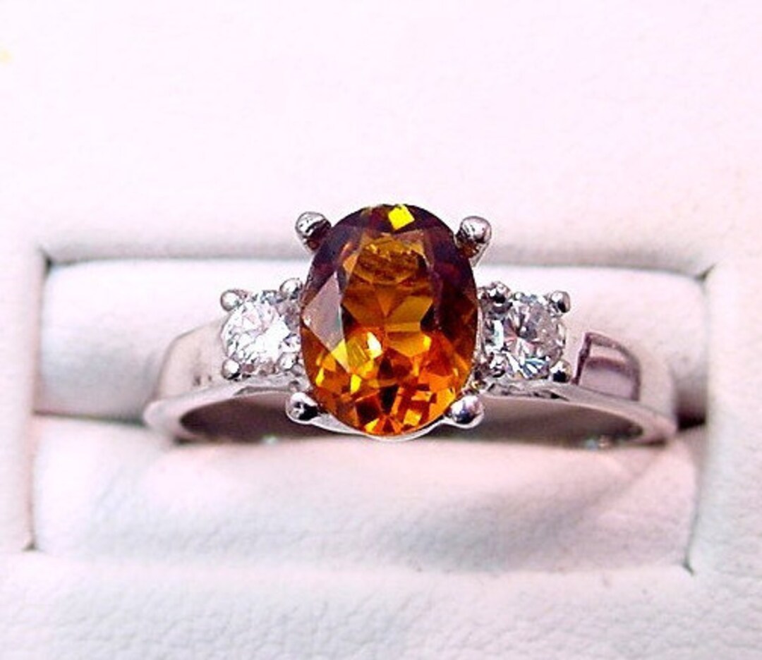 AAA Brown Bronze Dravite Tourmaline 8x6mm 1.20 Carats 14K White or ...