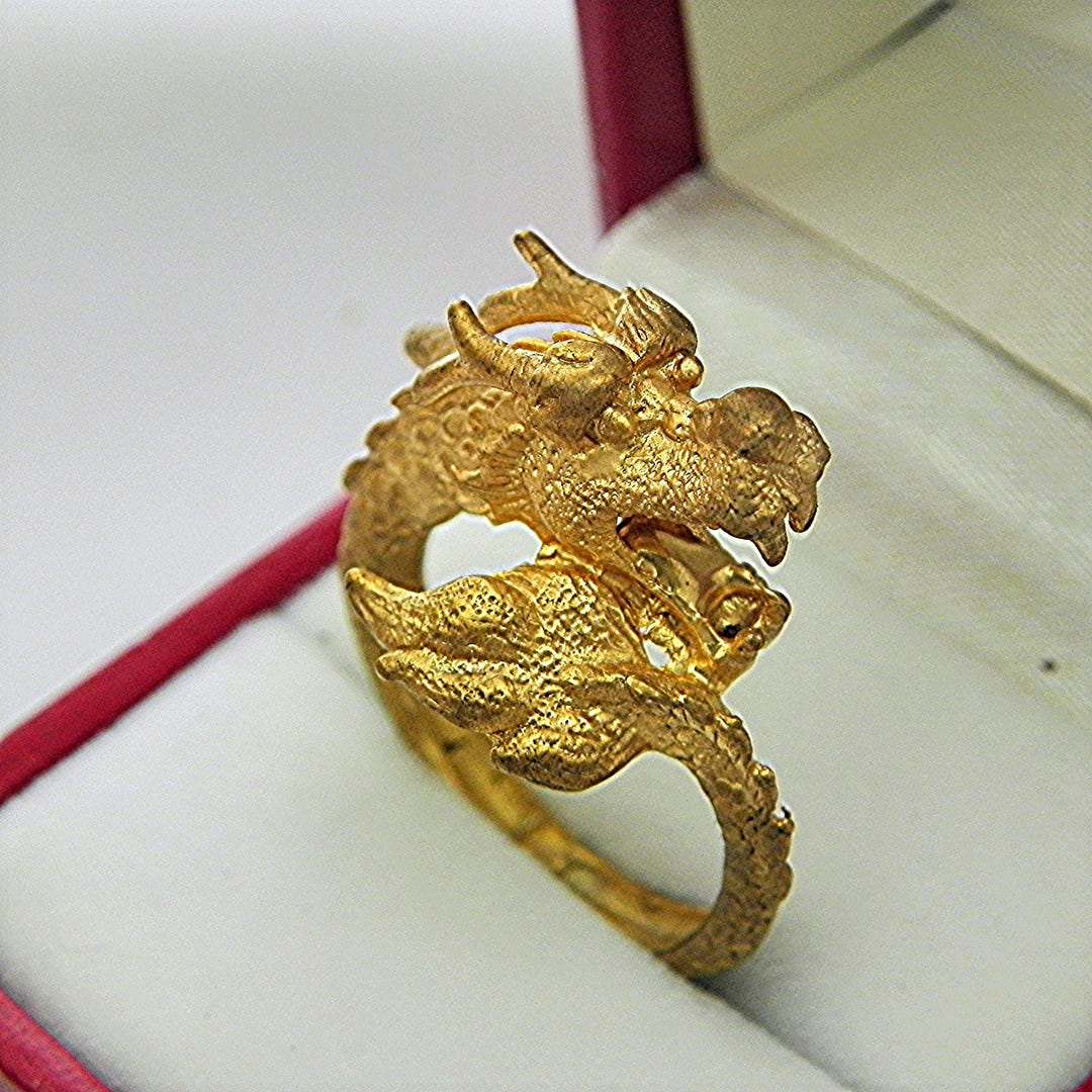 14K Gold Dragon Ring Hand Made. Highly Detailed 8.5 Grams Available in ...