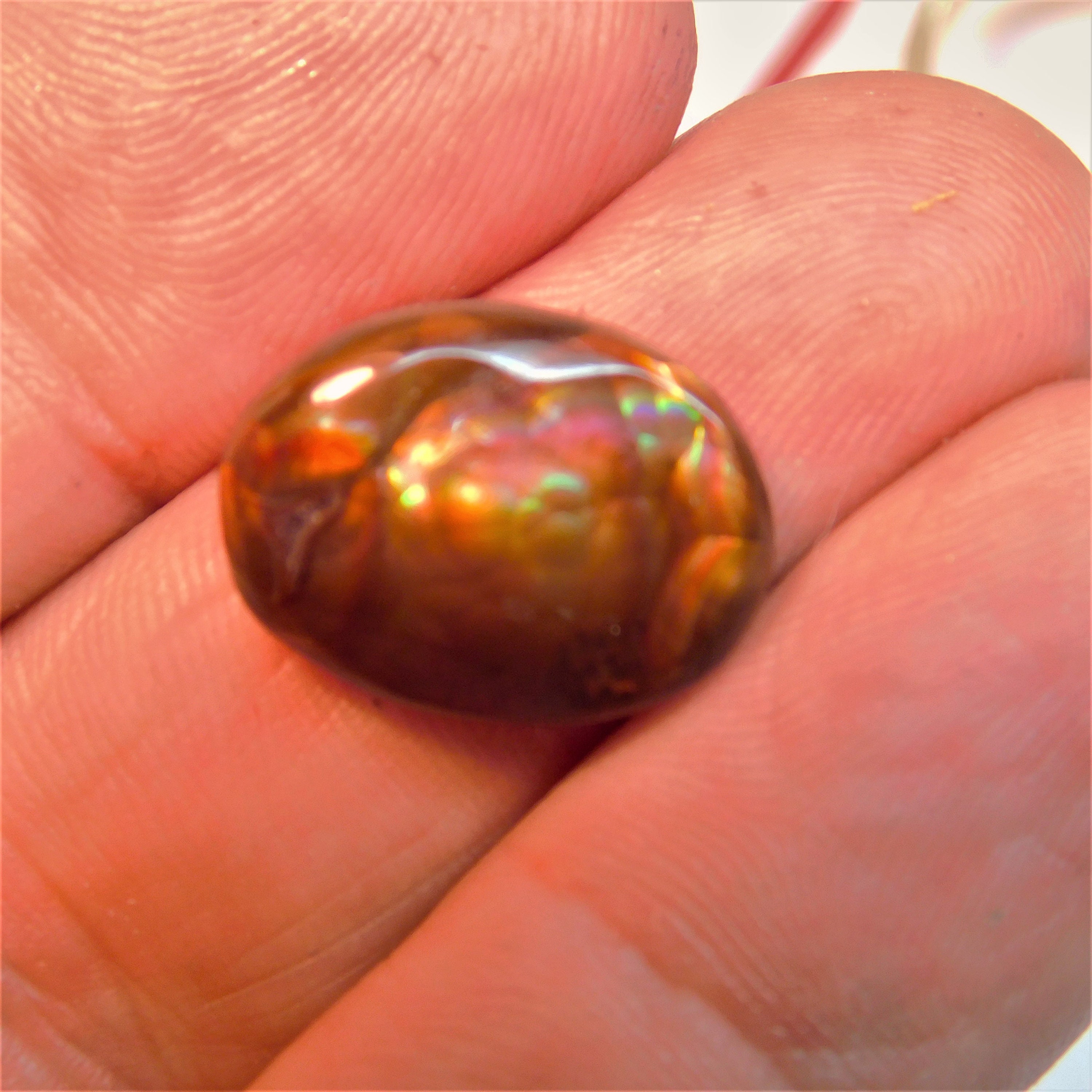 AAAA Imperial Fire Agate from Mexico 18x14mm 10.72 Carats in | Etsy