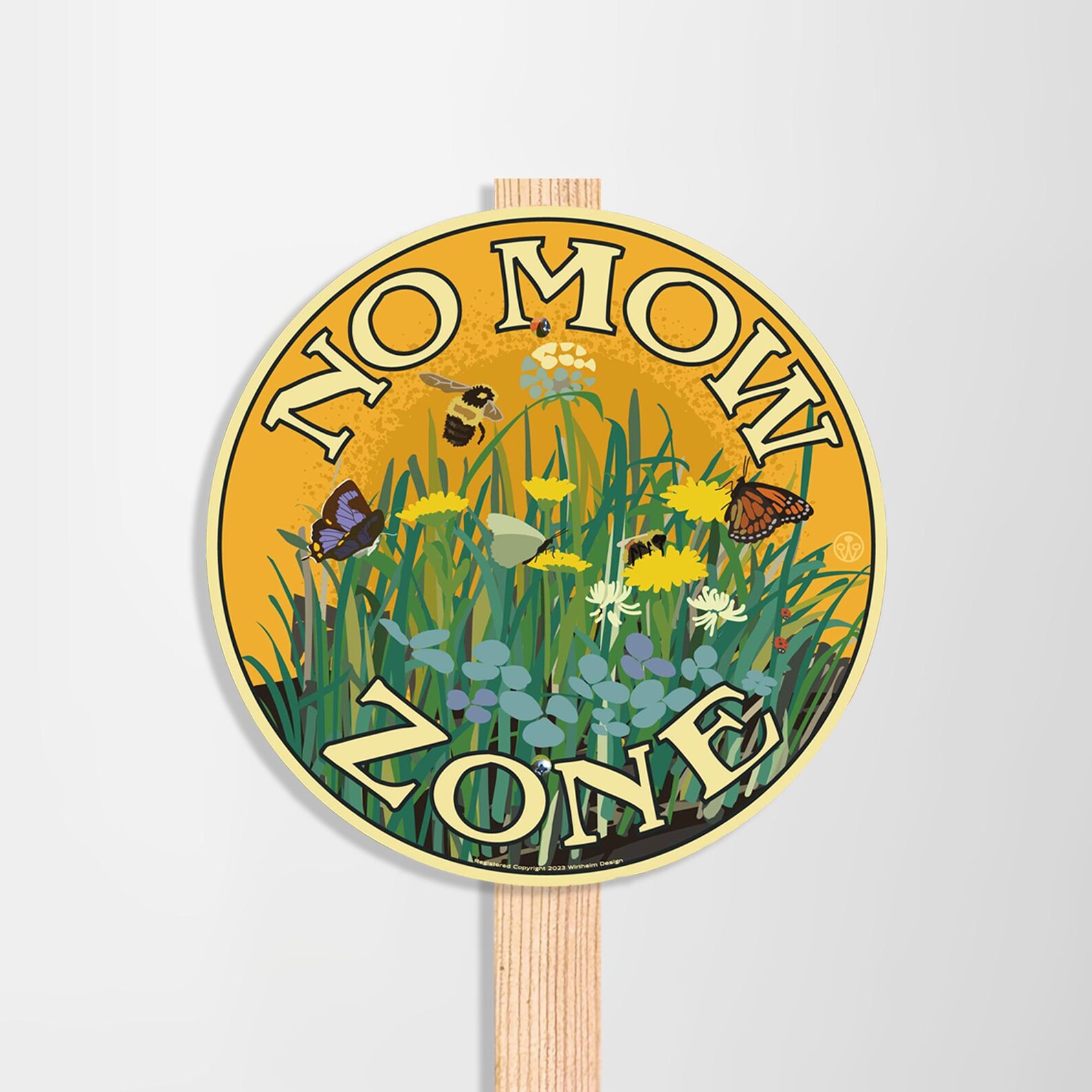 No Mow Zone - Yard and Garden Sign - Etsy
