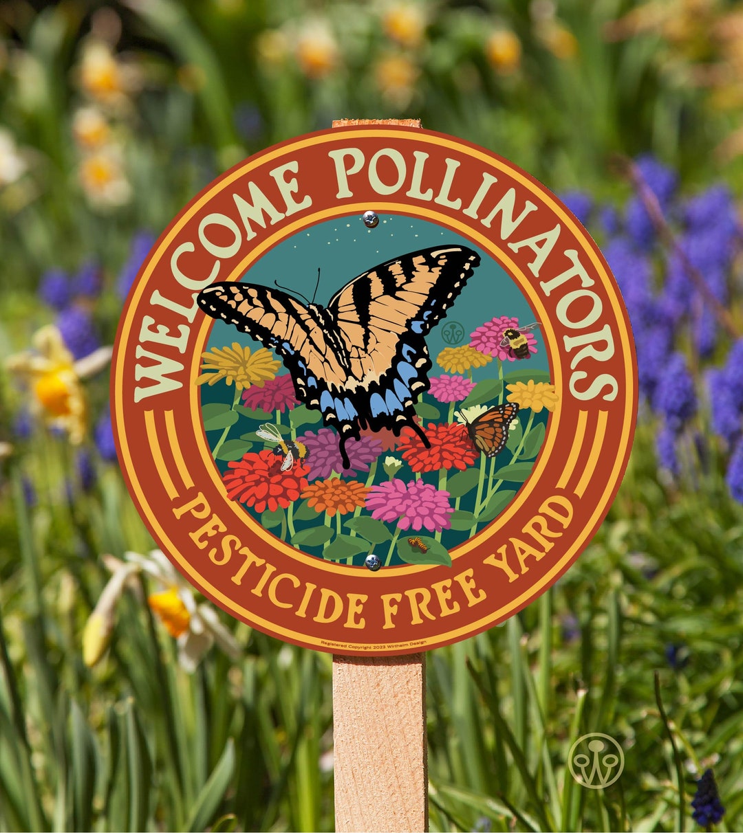 Welcome Pollinators -swallowtail Butterfly Garden Sign - Etsy