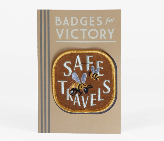 Safe Travels felt badge | Etsy