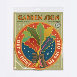 Swiss Chard Unity Garden Sign - Out of Many We Are One - Etsy