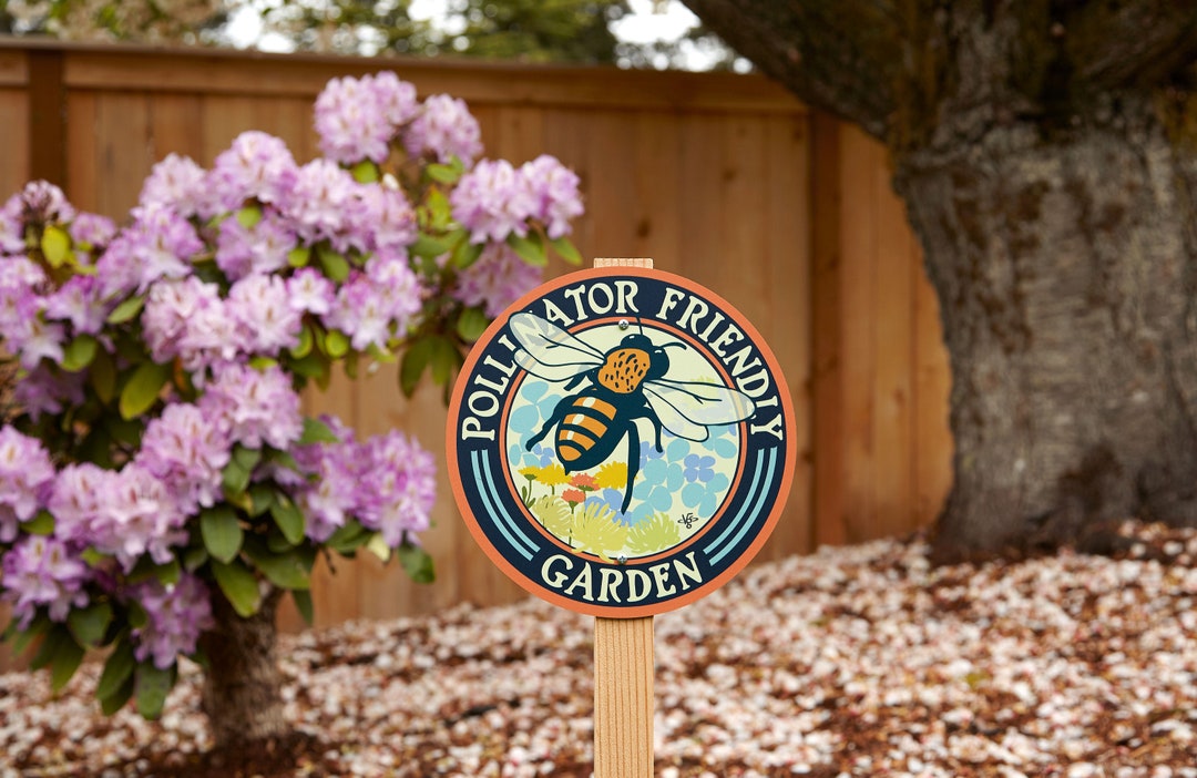 Bee Pollinator Friendly - Garden Sign - Etsy