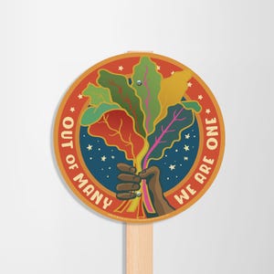 Swiss Chard Unity Garden Sign - Out of Many We Are One - Etsy